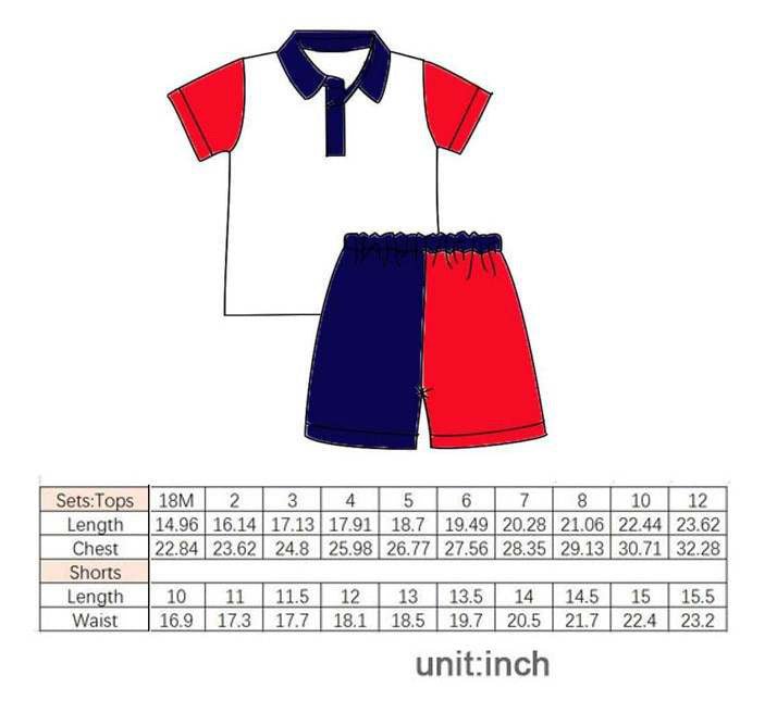 Red, White, Blue Short Set – Unlimited Creations